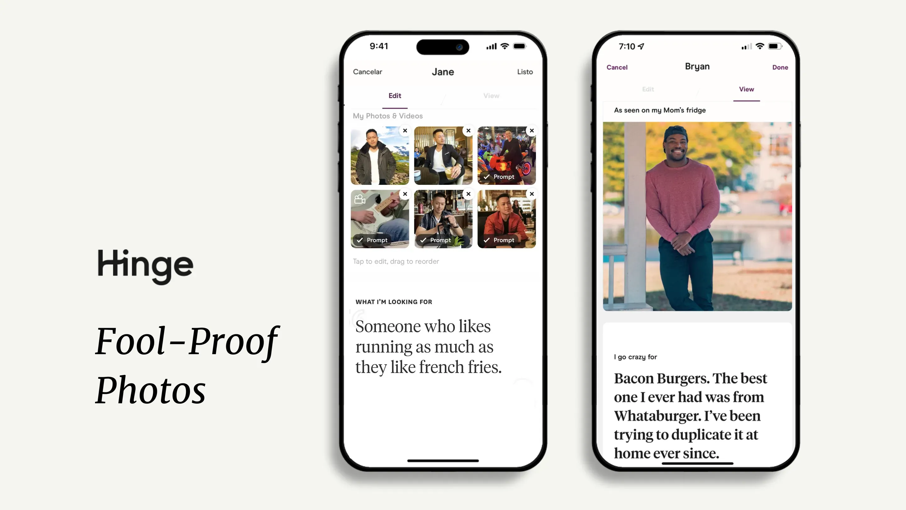 hinge picture recommendations